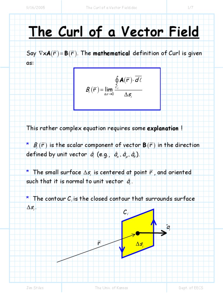 Vector Field Curl Explained | PDF | Euclidean Vector | Space
