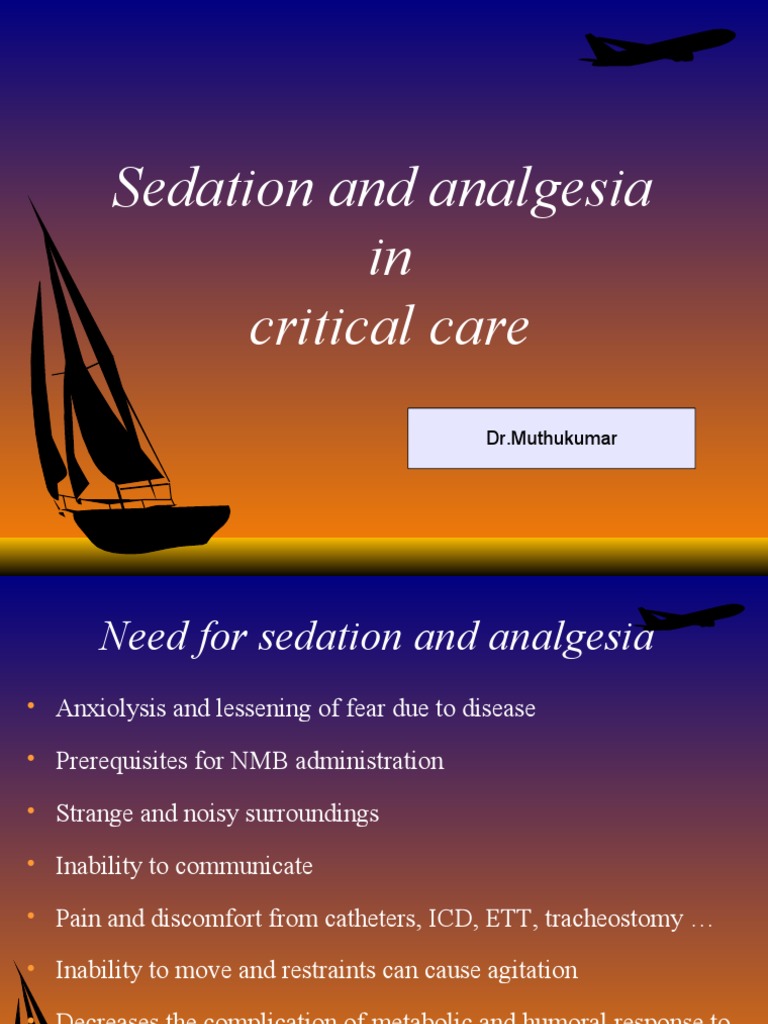 Sedation and Analgesia in ICU | PDF | Midazolam | Clinical Medicine