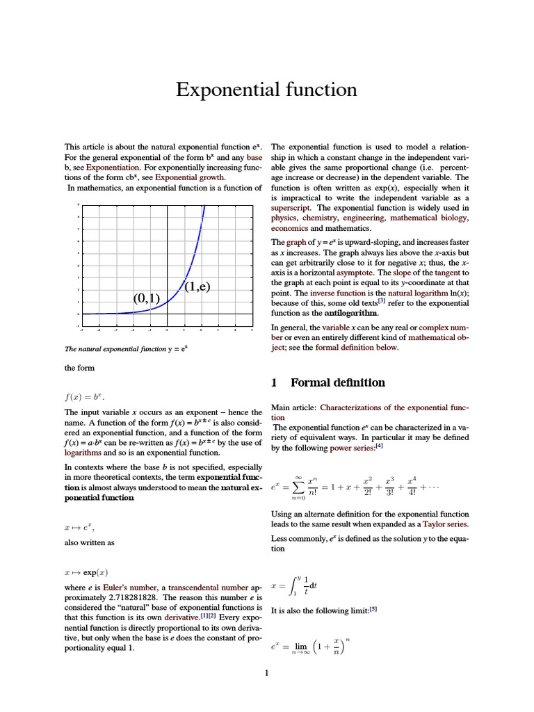 Exponential Function | Exponential Function | Exponentiation | Free 30 ...