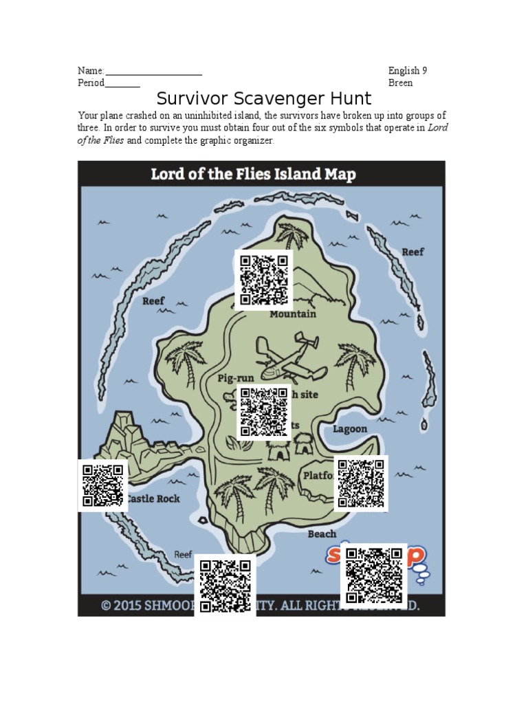 Survivor Scavenger Hunt Guide | PDF | Language Arts & Discipline ...