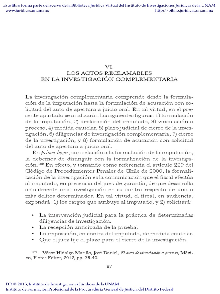Investigacion Complementaria | PDF | Derecho penal | Ley procesal