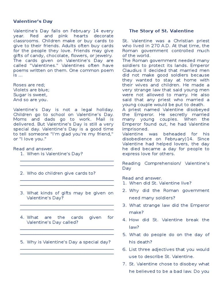 Atividades Velentine's Day | PDF | Valentine's Day