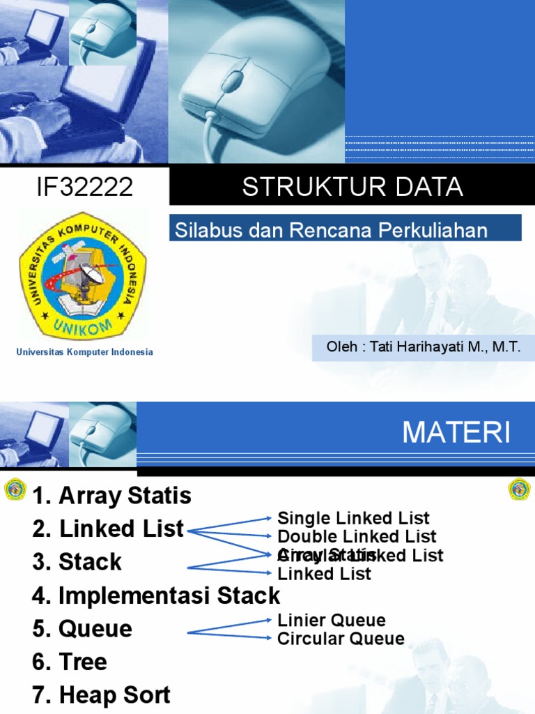 Pertemuan 1 - Silabus Struktur Data | PDF | Metode & Bahan Ajar | Komputer
