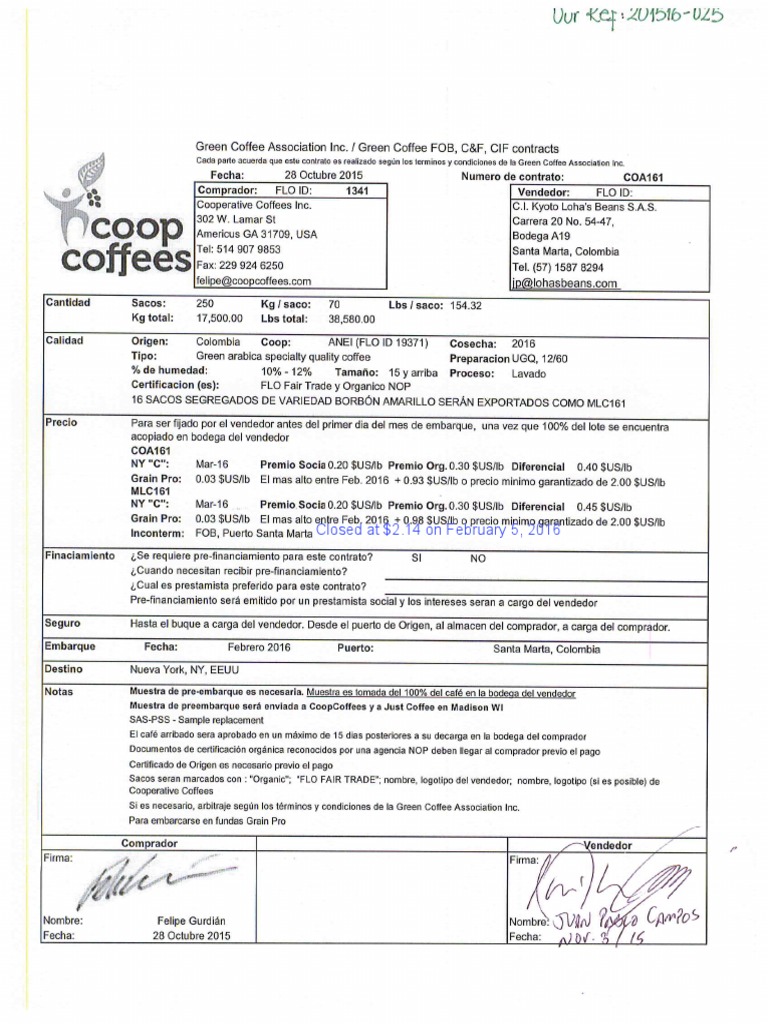 COA161 | PDF | Trade | Food Industry