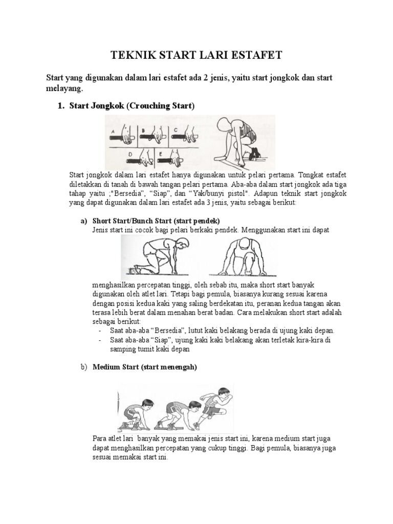 Teknik Start Lari Estafet | PDF