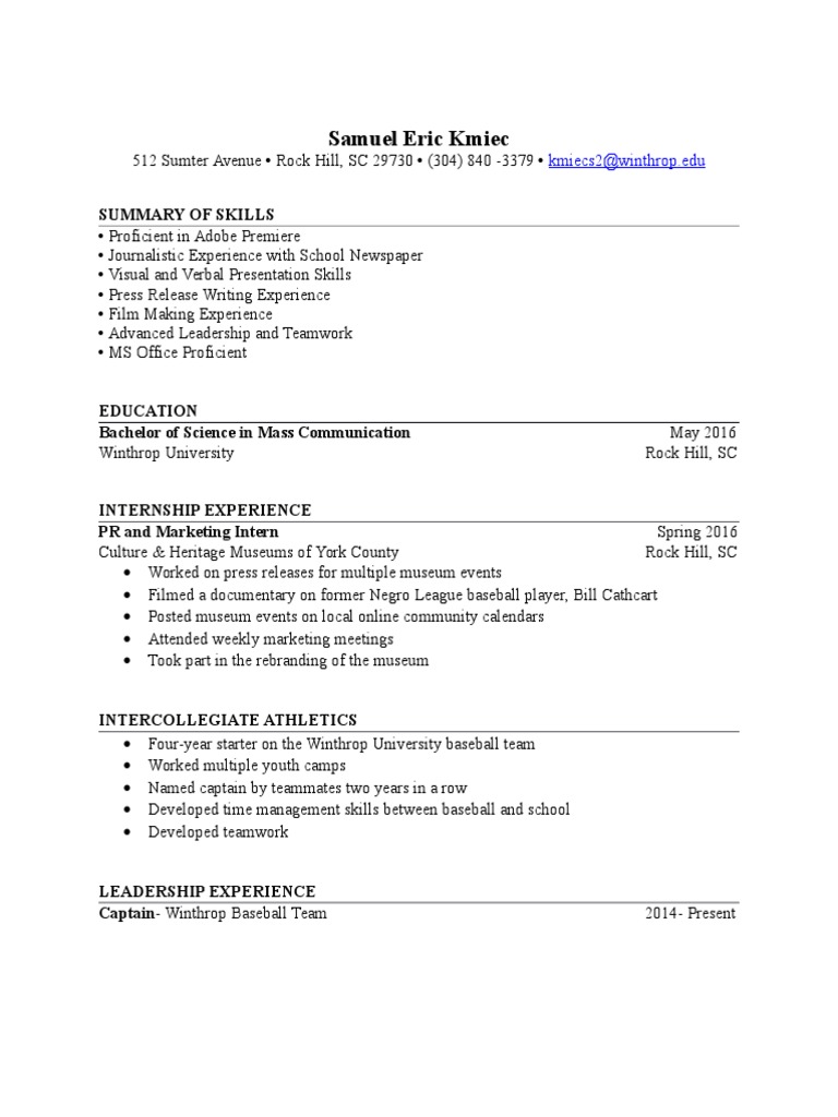 Samuel Eric Kmiec: Media & Leadership Profile | PDF