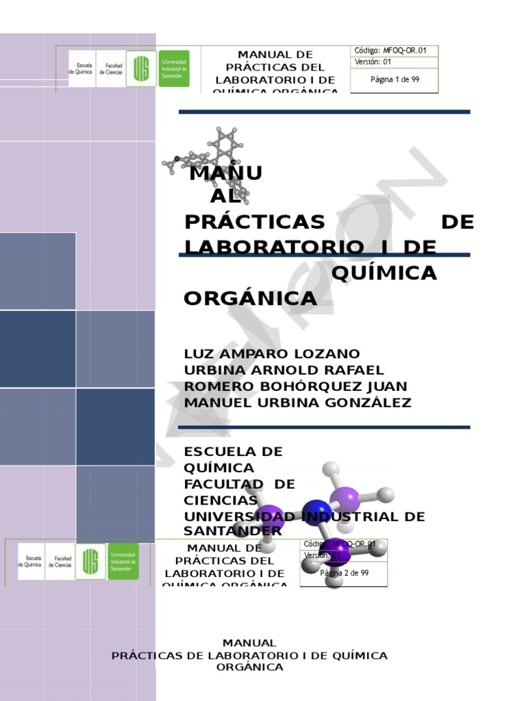 Manual de Practicas de Laboratorio UIS | PDF | Solubilidad | Compuestos orgánicos
