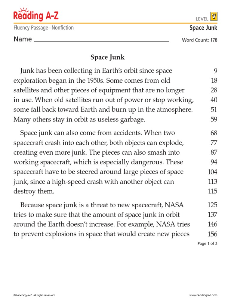 Fluency TR NF V Space Junk4v | PDF | Space Debris | Spacecraft