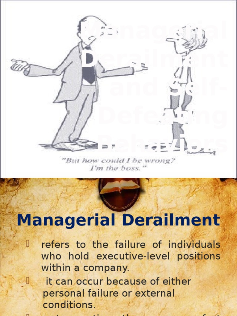 Managerial Derailment and Self-Defeating Behaviors | PDF | Leadership | Mentorship