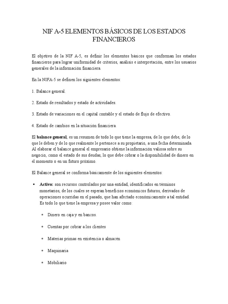 Nif A-5 | PDF | Capital (economía) | Contabilidad