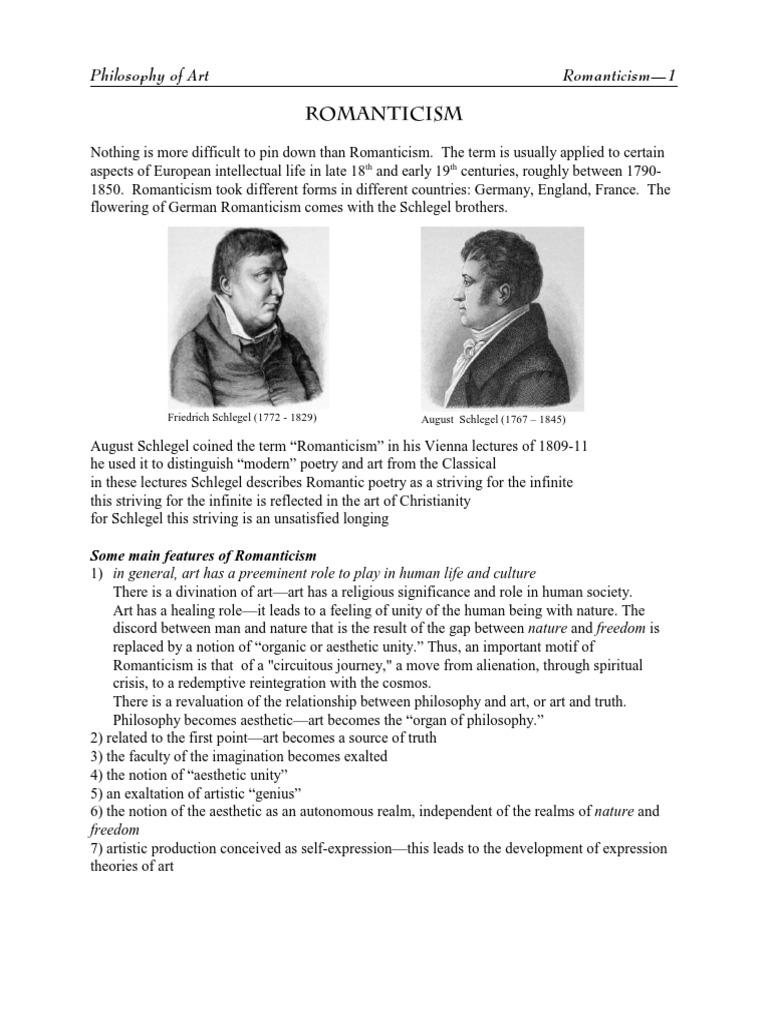 Romanticism: Philosophy of Art Romanticism-1 | PDF | Romanticism ...