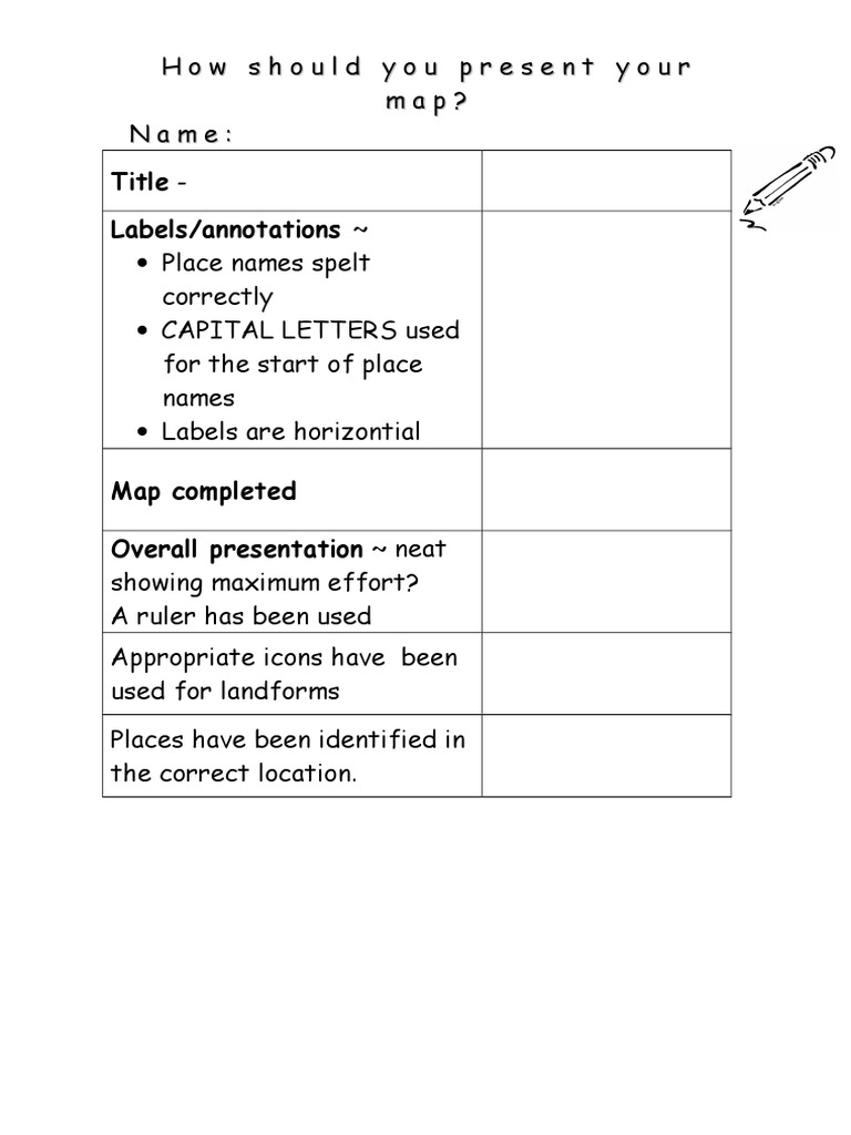 Criteria For Map | PDF