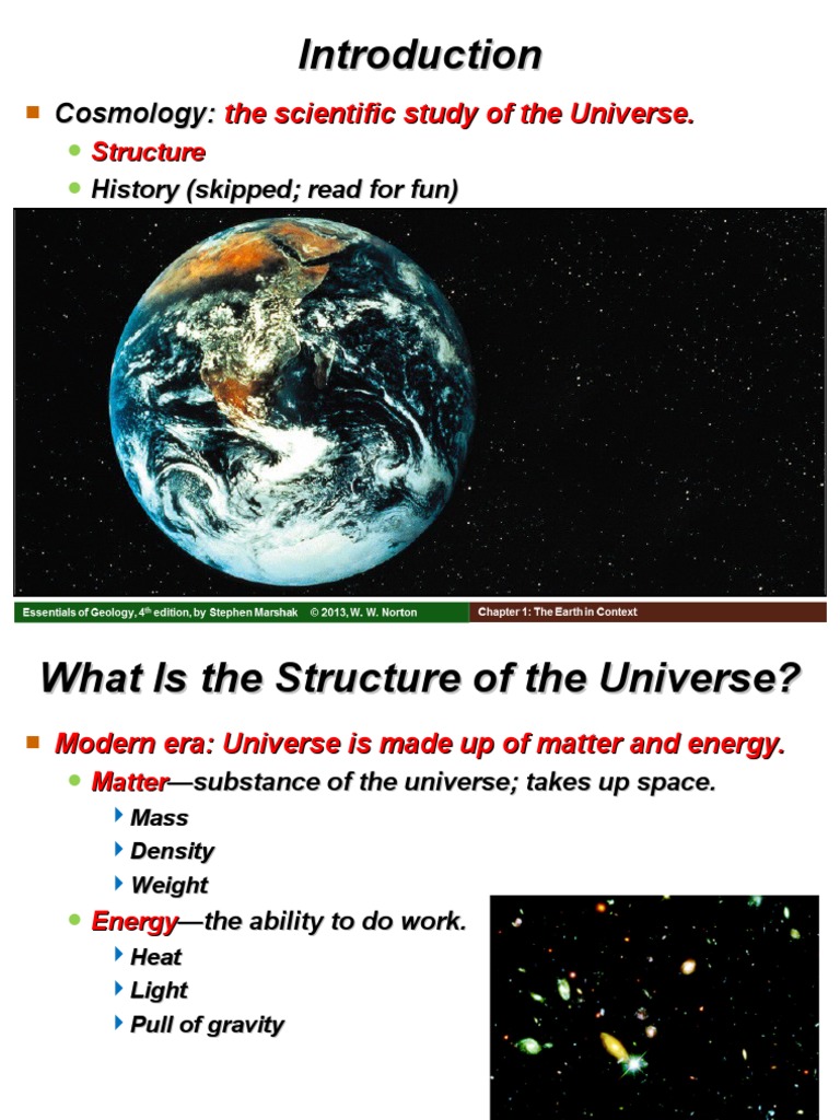 The Scientific Study of The Universe.: Cosmology | PDF | Crust (Geology ...
