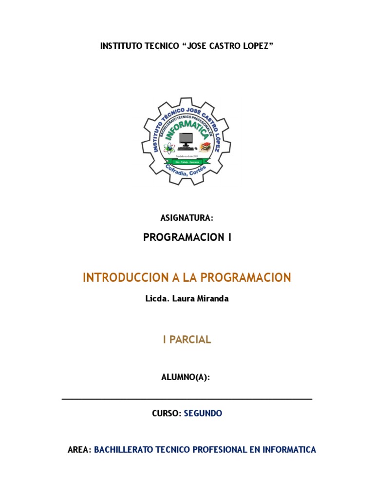 Manual de Programacion #1 | PDF | Algoritmos | Lenguaje de programación