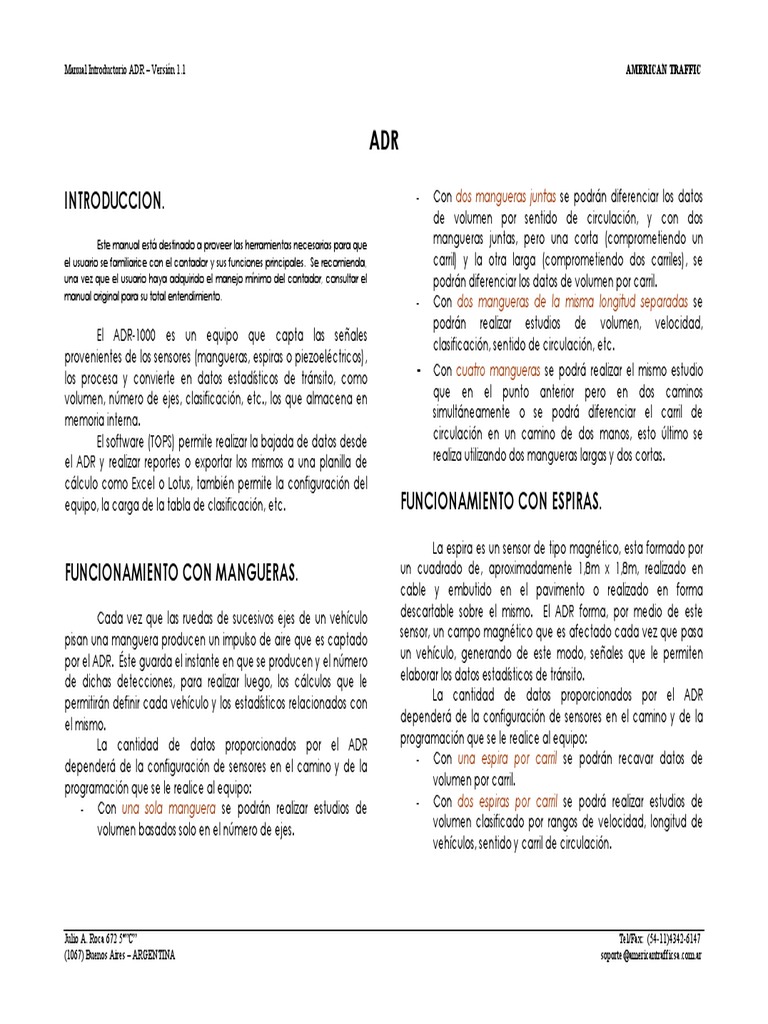 ADR Manual Rápido v1.1 | PDF | Formula Uno | Matriz (Matemáticas)