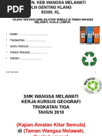 Kerja Lapangan Geo T3 2021 Amalan Kitar Semula Di Putrajaya | PDF