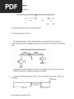 Moment of Forces Worksheet | PDF | Lever | Force