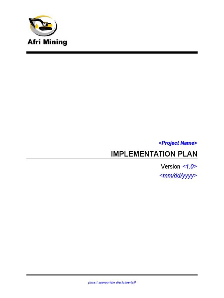 Eplc Implementation Plan Template | PDF | Implementation | Databases