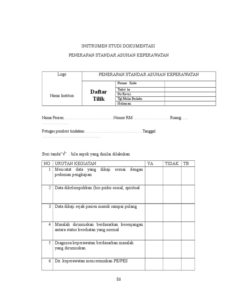 Instrumen Monitoring | PDF