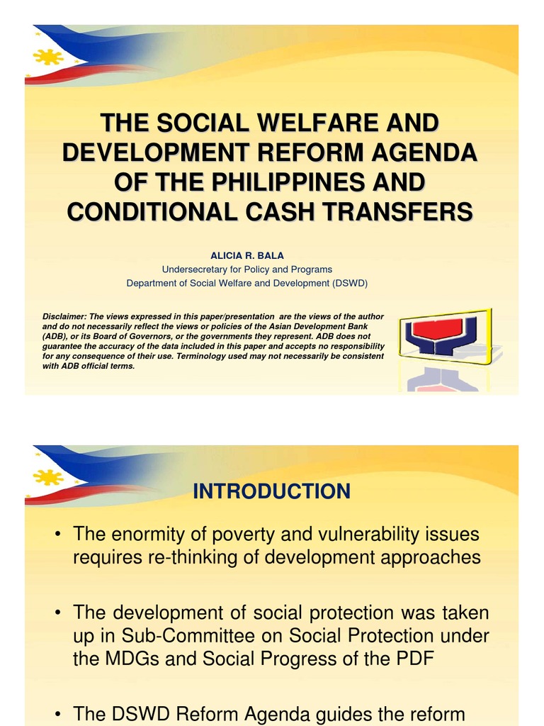 Social Welfare Reform Agenda in the Philippines | PDF | Social ...