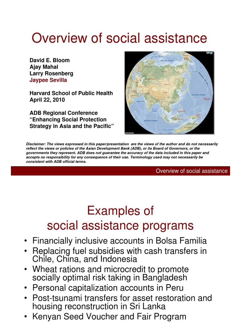 Social Assistance Overview and Strategies | PDF | Asian Development ...