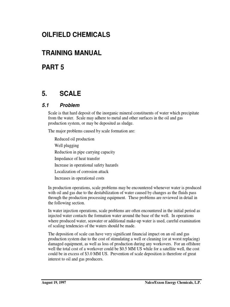 Scale Formation in Oilfield Operations | PDF | Solubility | Crystallization