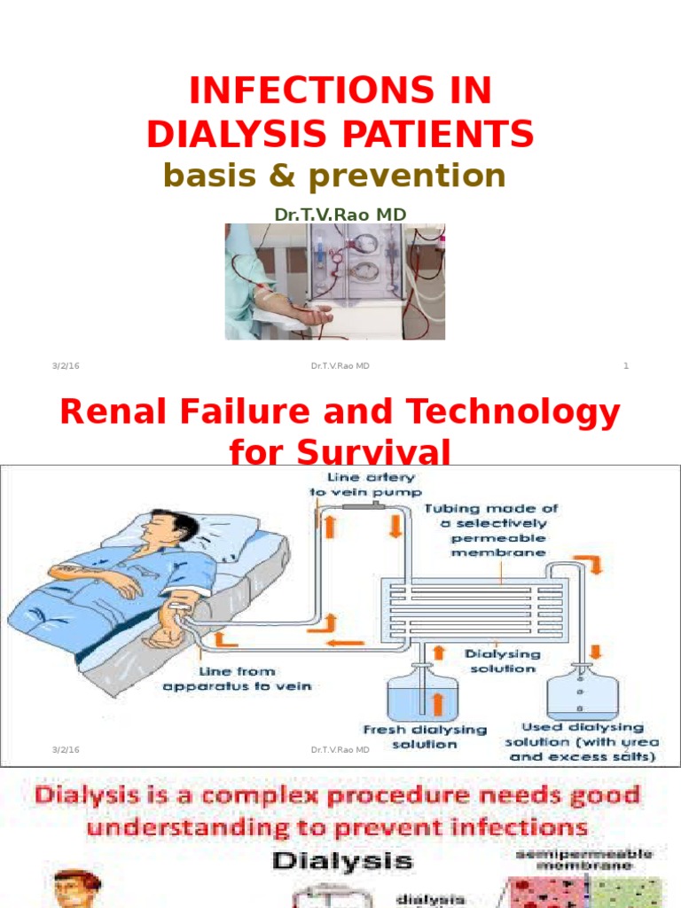 INFECTIONS IN DIALYSIS PATIENTSvbasis & prevention by Dr.T.V.Rao MD ...