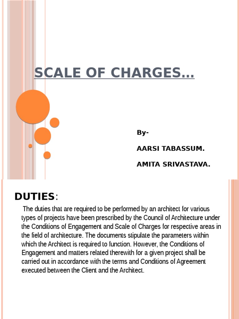 Scale of Charges | PDF | Architect | Indemnity