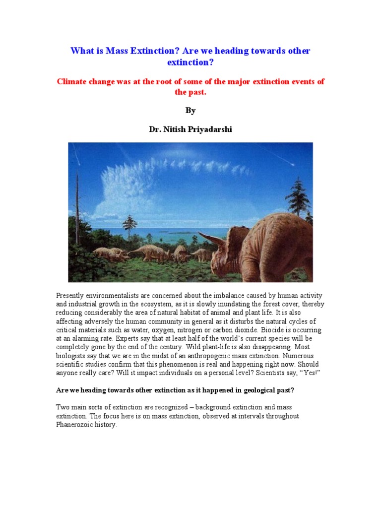 Mass Extinction | PDF | Extinction | Physical Geography