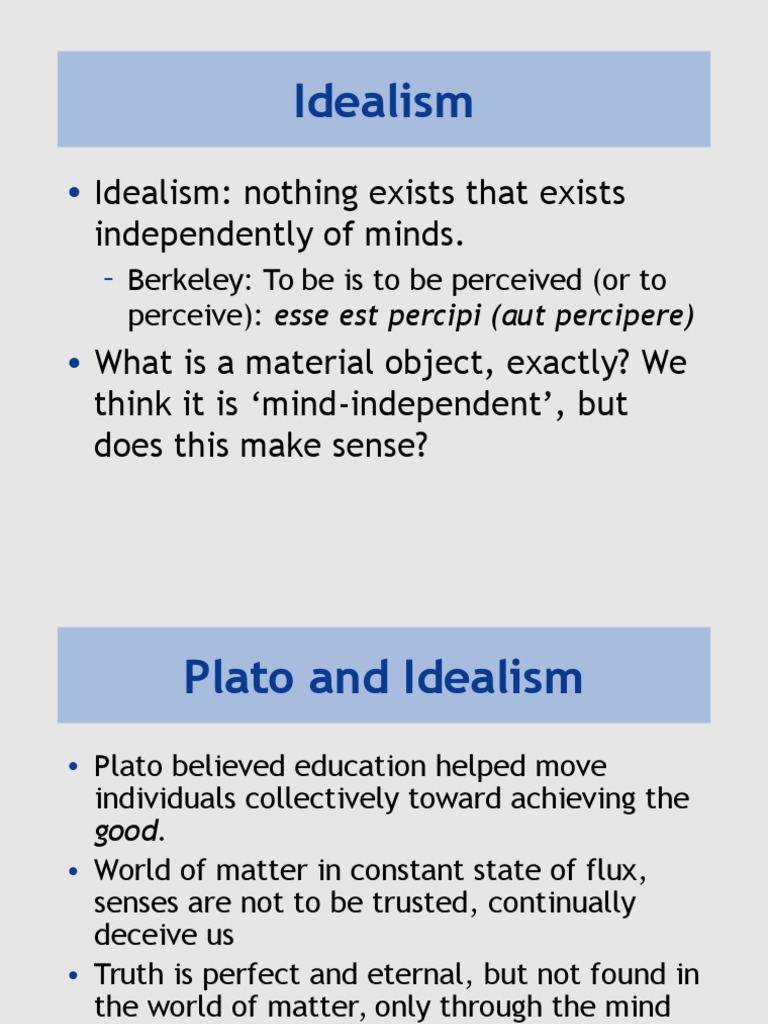 Idealism[1].ppt | Idealism | Western Philosophy | Free 30-day Trial ...