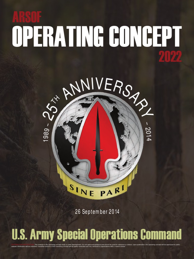 2014 ARSOF Operating Concept 2022 U.S. Special Operations Command | PDF ...