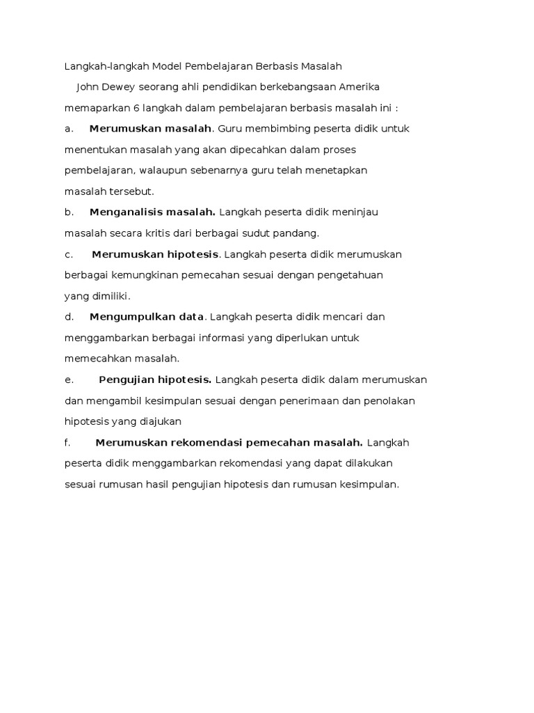 Langkah-LANGKAH PBL | PDF