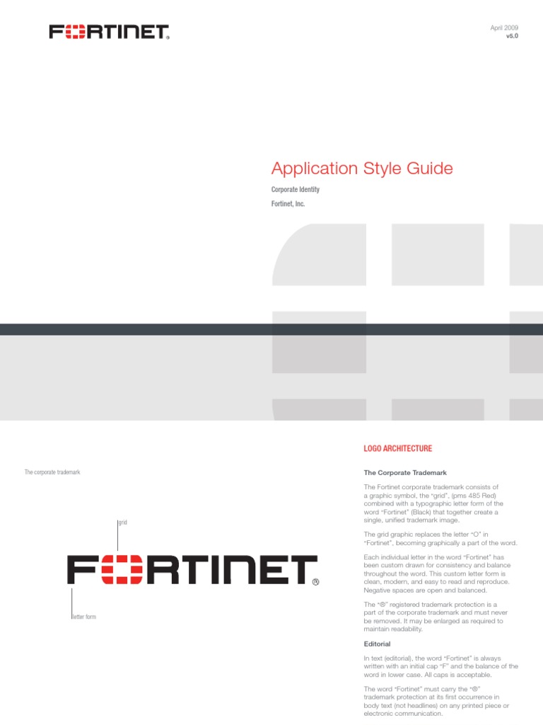 Fortinet Brand Manual.v5 - English | PDF | Logos | Color