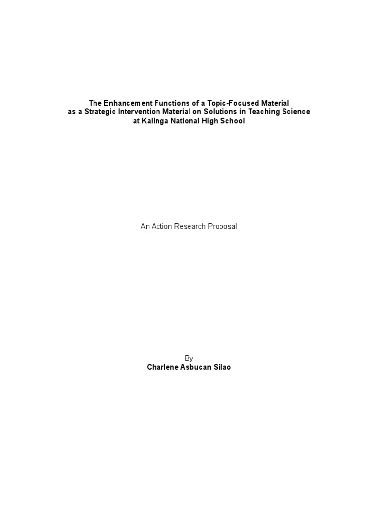 The Enhancement Functions - PROPOSAL VERSION | PDF | Secondary School ...