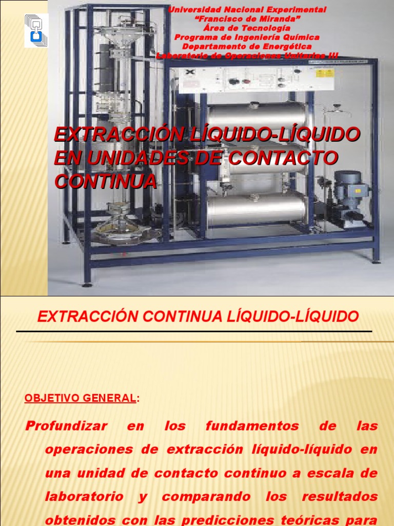 Extracción Líquido-Líquido Continua | PDF | Solvente | Química