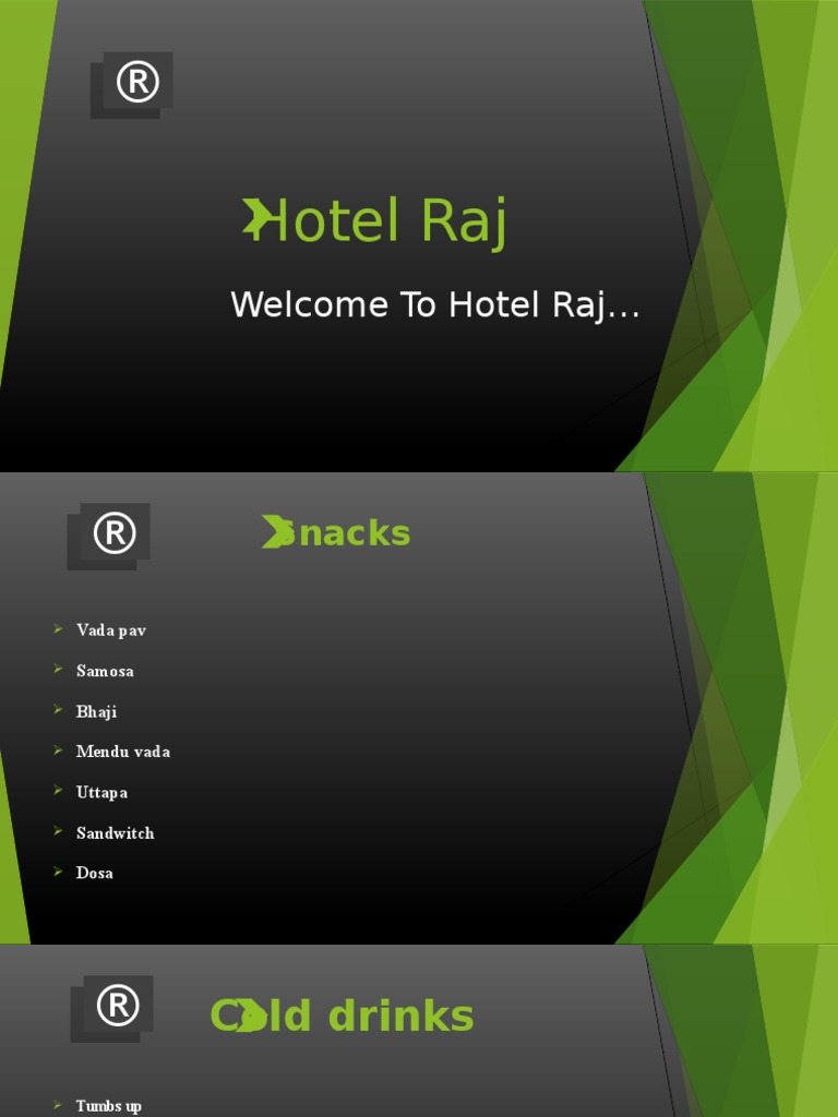 Hotel Raj Menu Overview | PDF | Cooking, Food & Wine | Lifestyle