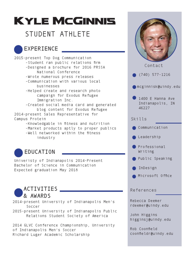 Kyle McGinnis: Student Athlete Profile | PDF
