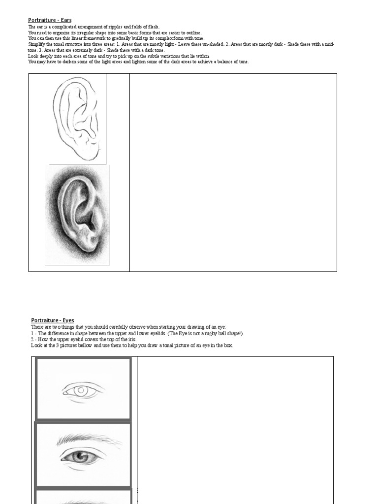 Drawing Eyes, Nose, Mouth, and Ears | PDF | Drawing | Nature