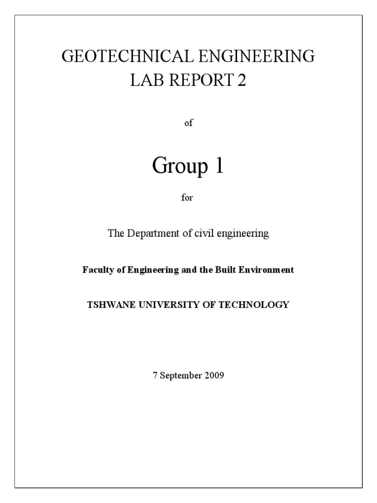 Geotechnical Engineering Lab Report 2 | PDF | Geotechnical Engineering ...