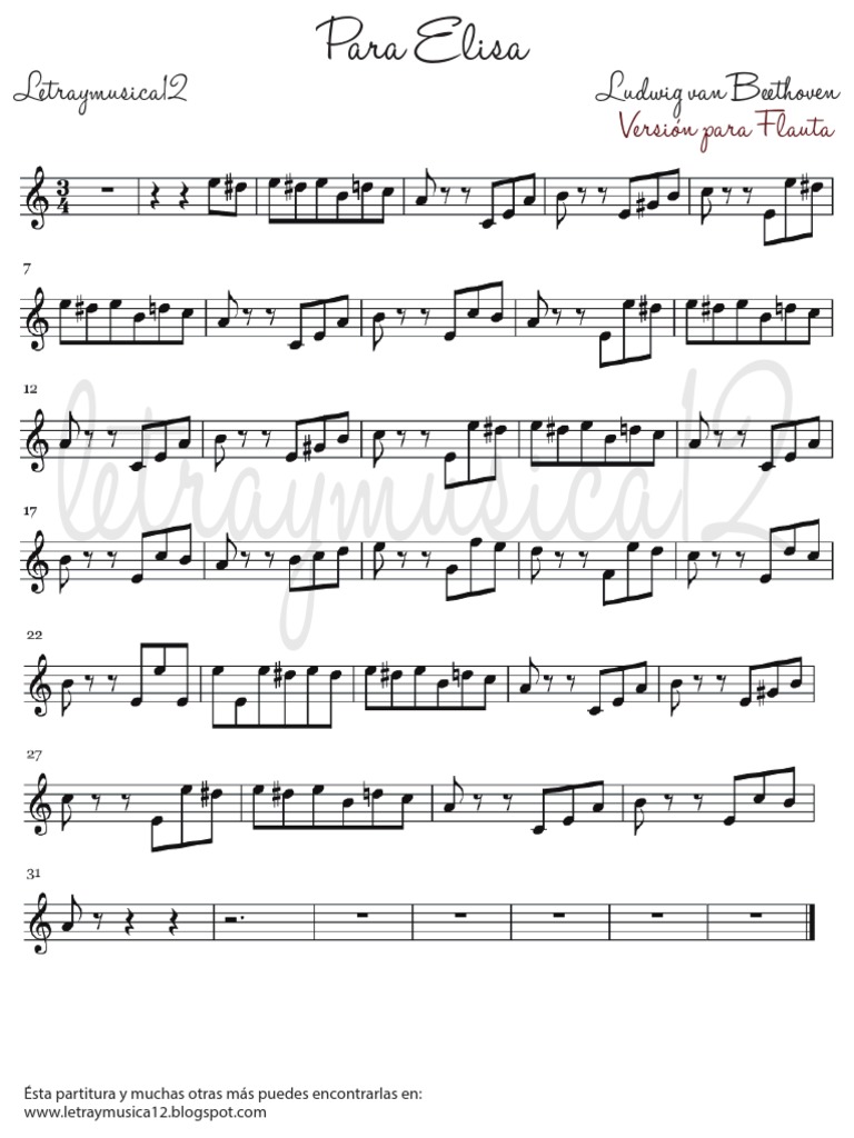Partitura para Elisa | PDF