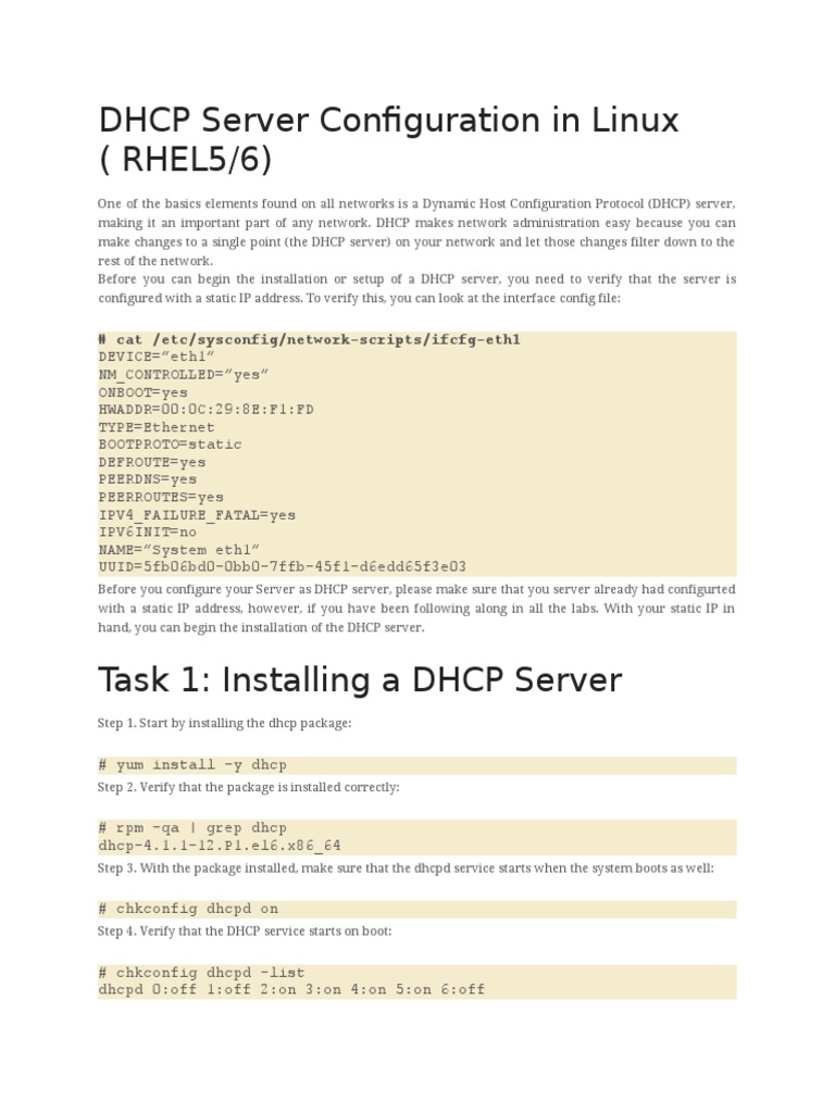 Dhcp Server Configuration In Linux Network Architecture Computer Network 1354