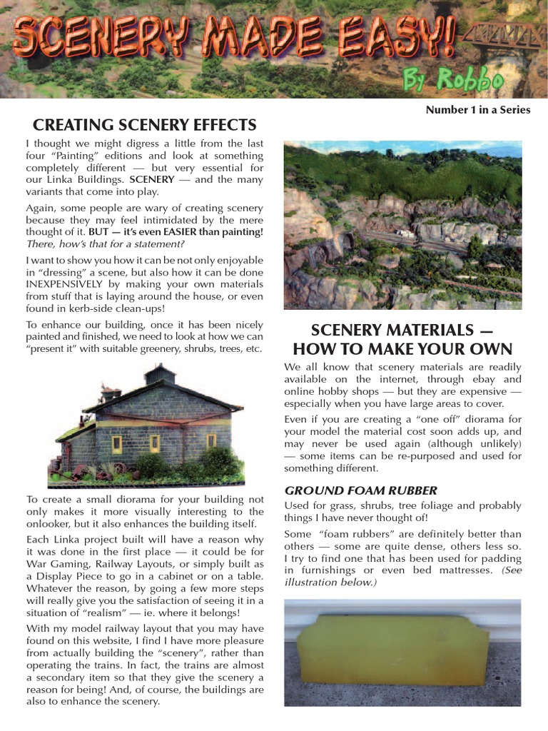 DIY Scenery Effects for Model Layouts | PDF | Paint | Green