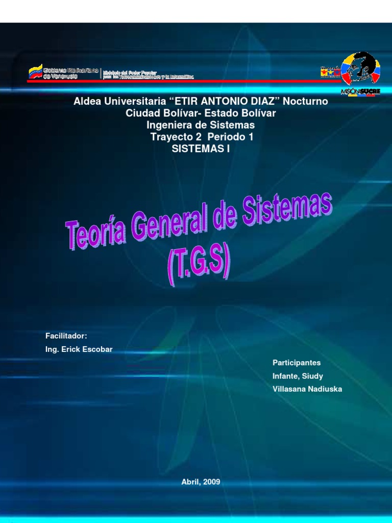 Teoría General de Sistemas | PDF | Teoría de sistemas | Sistema
