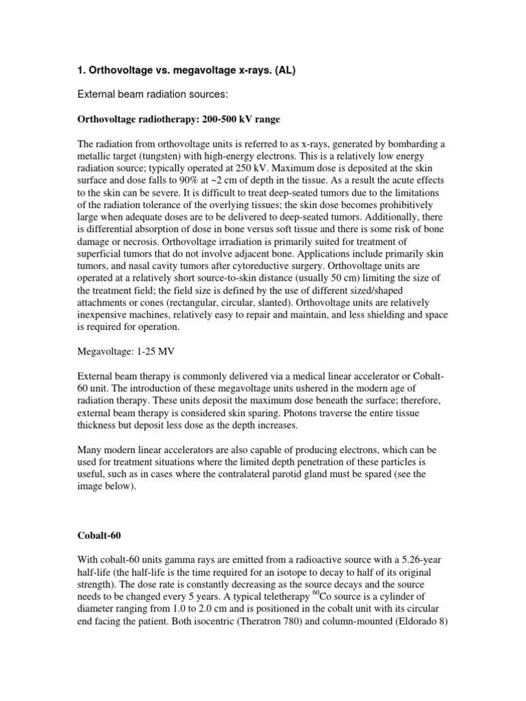Orthovoltage Vs Megavoltage | PDF | Gamma Ray | Electron