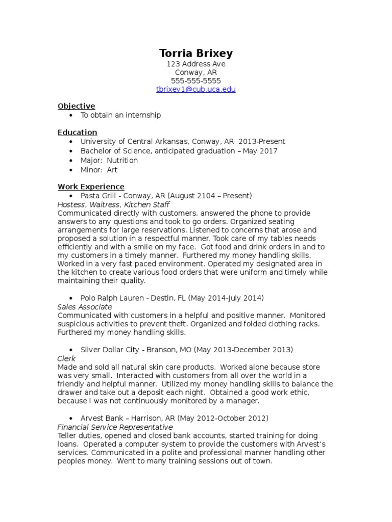 Resume Spring 2016 | PDF