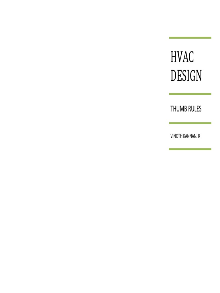 HVAC Design Thumb Rules | PDF | Hvac | Duct (Flow)