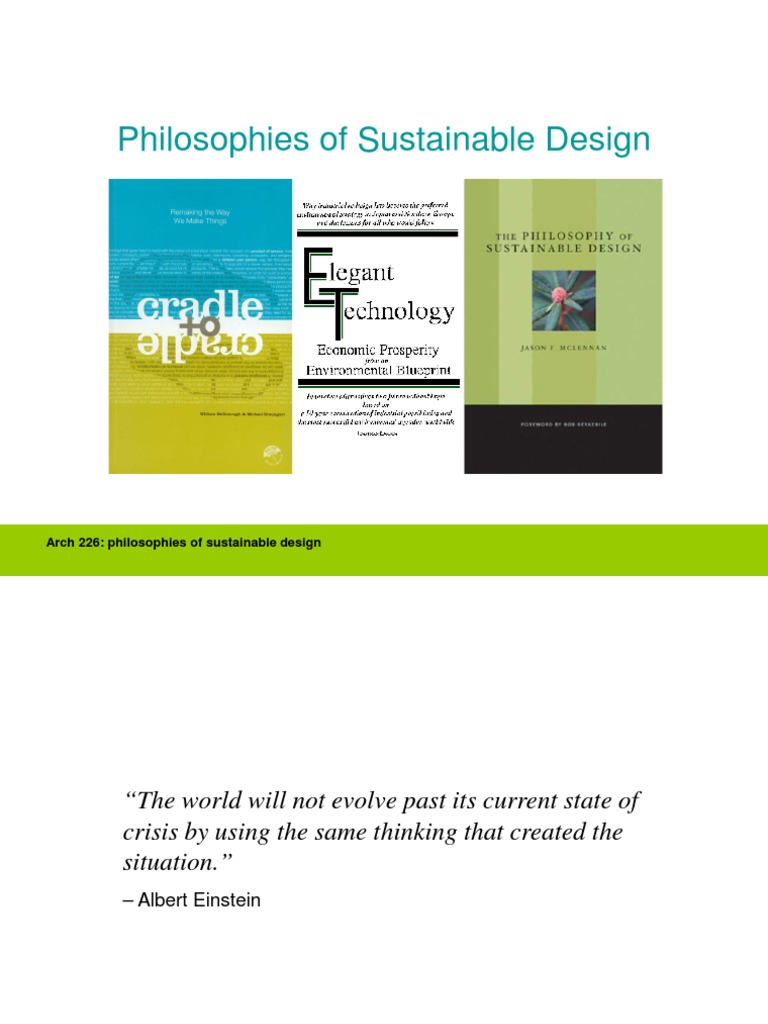 Philosophy of Sustainable Design | PDF | Sustainable Design | Framing ...