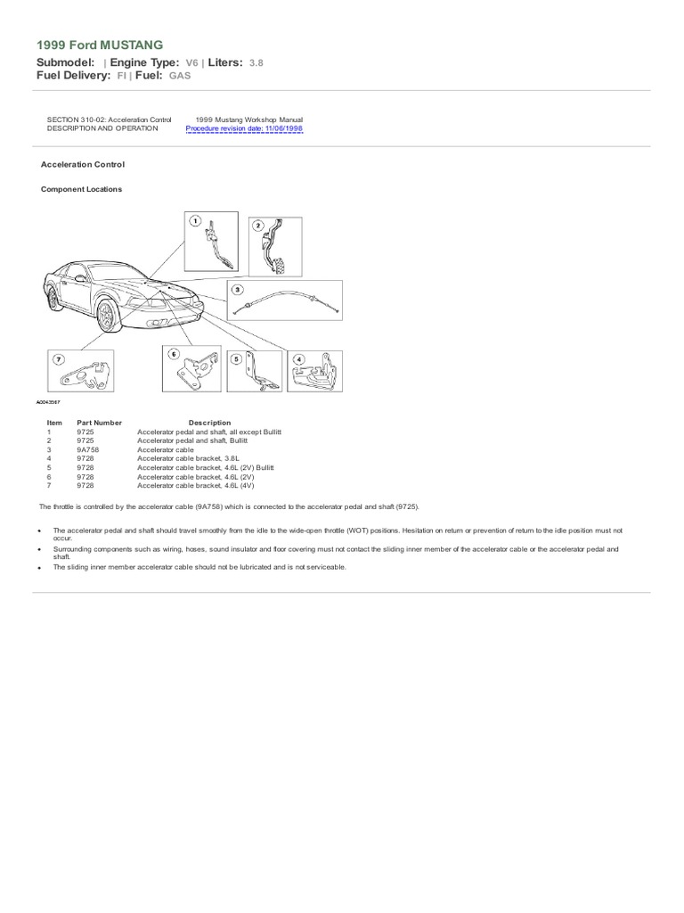 Acceleration Control Component View | PDF