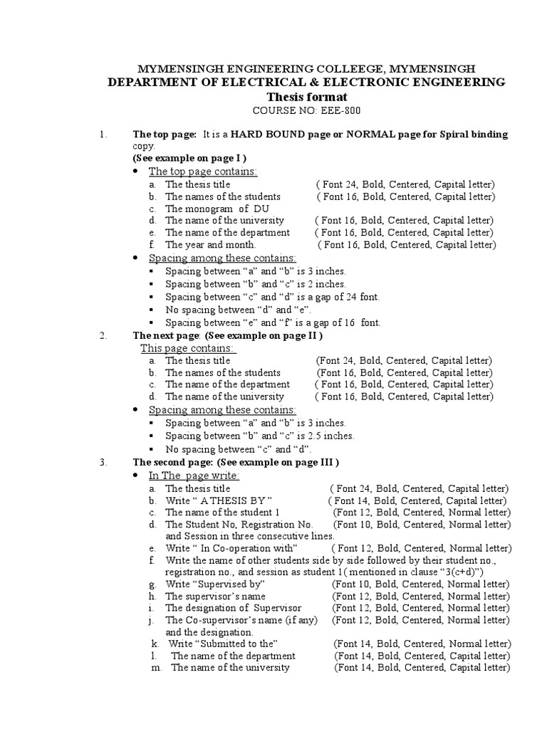 Guidelines for Thesis Format at the Department of Electrical and ...