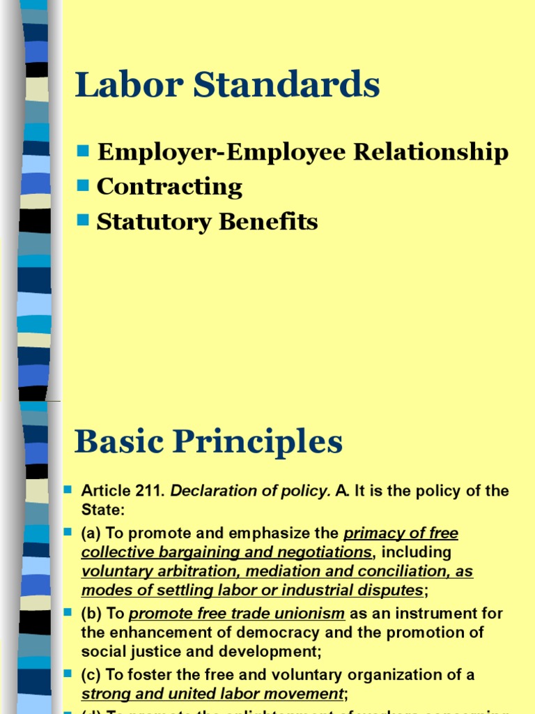 Labor Standards and Employer Relations | PDF